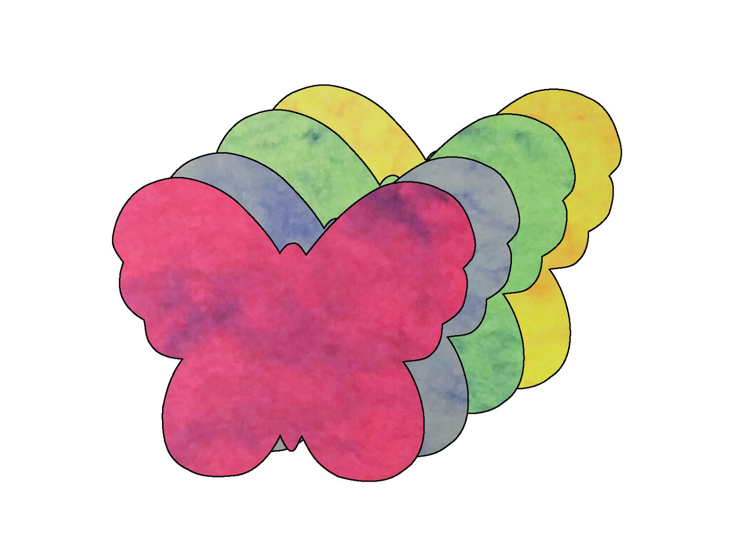 Creative Cut-outs - Assorted Color Marble Butterfly - Etsy
