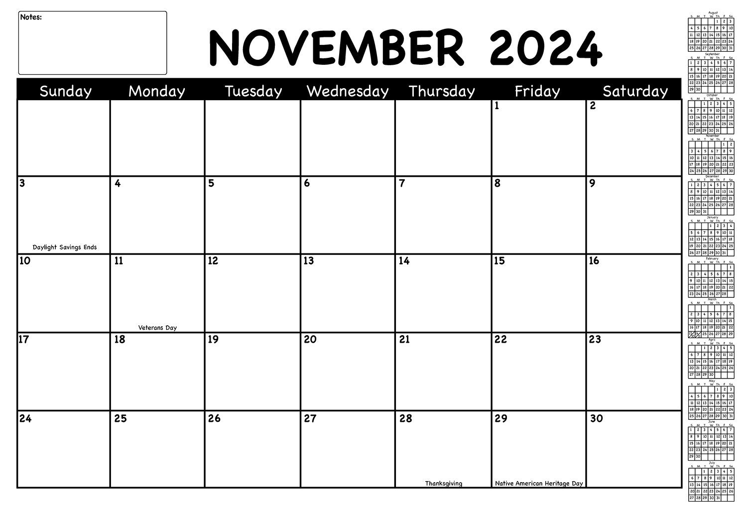 2024-2025 Academic Year Desk Calendar Black/white With Previews, 12 ...