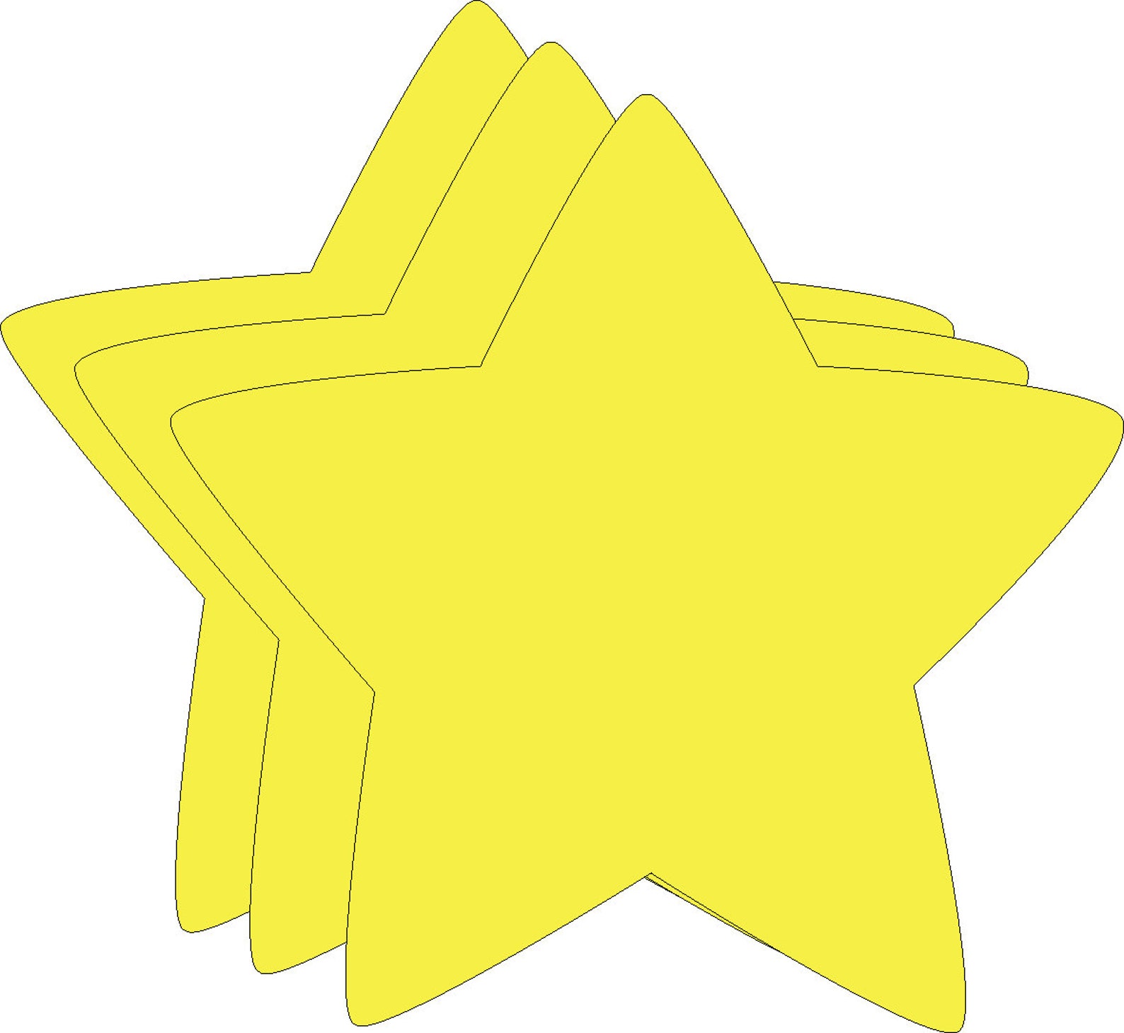 Bright Neon Cut-outs- Single Color Star - Etsy