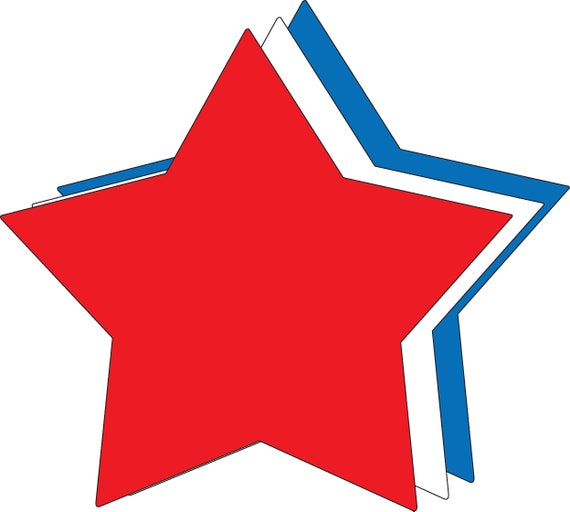 Super Cut-outs Tri Color Star | Etsy