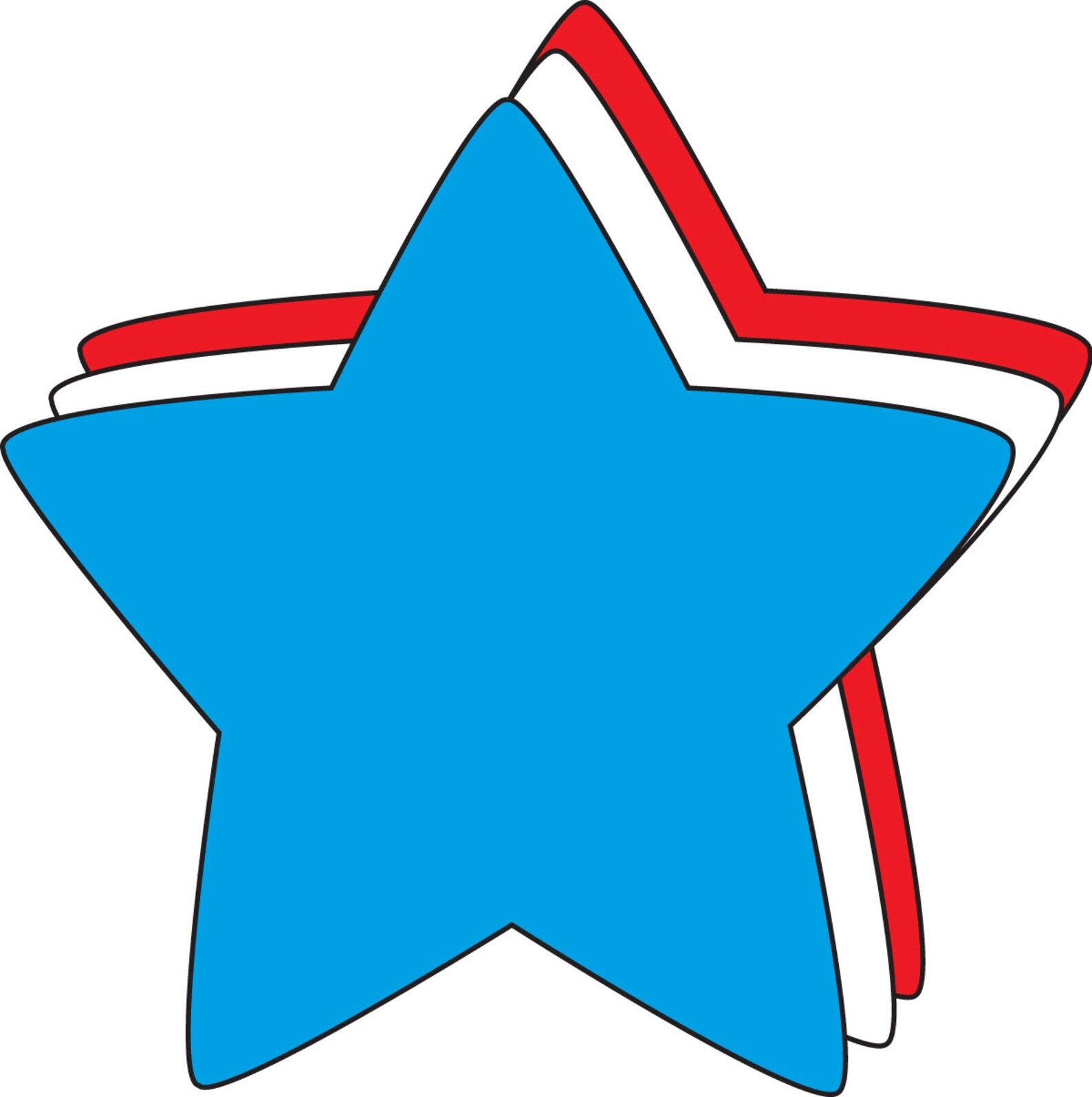 Creative Cut-outs - Tri-color Star - Etsy