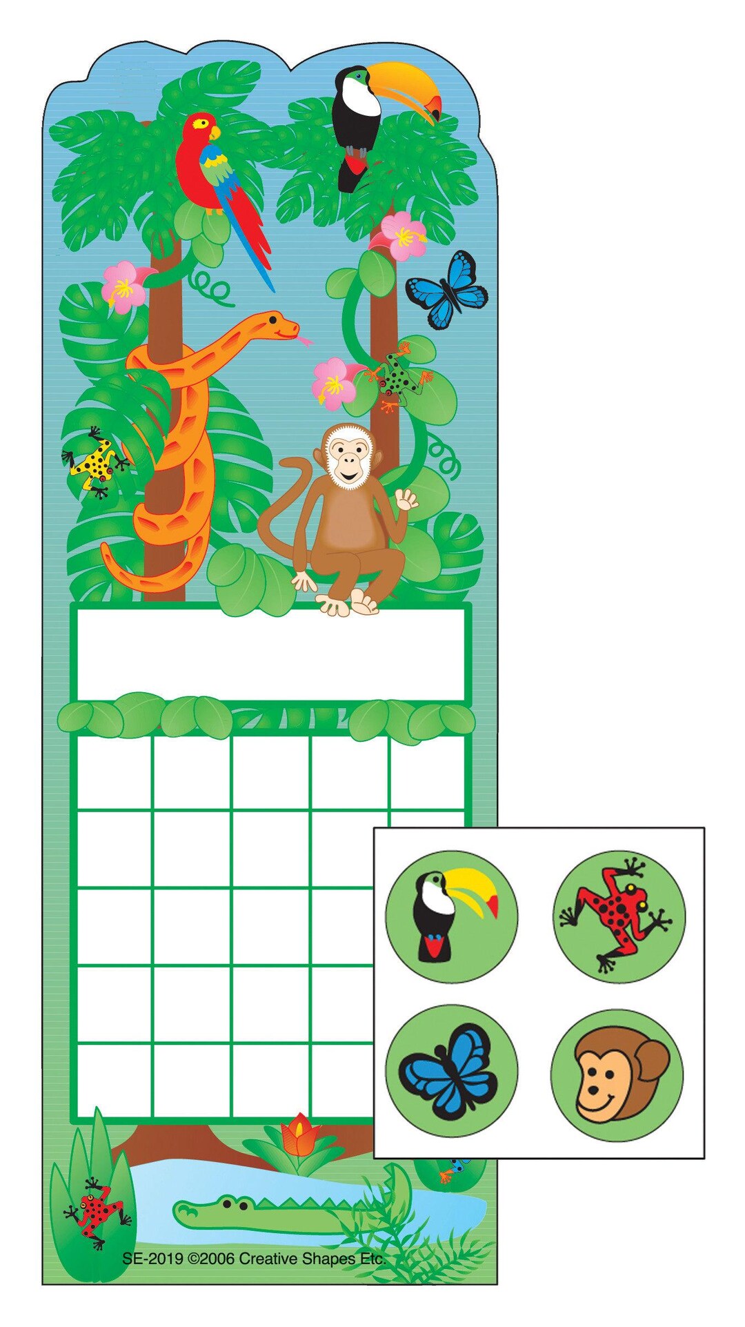 SHAPES ETC. Incentive Sticker Set - Rainforest - Etsy