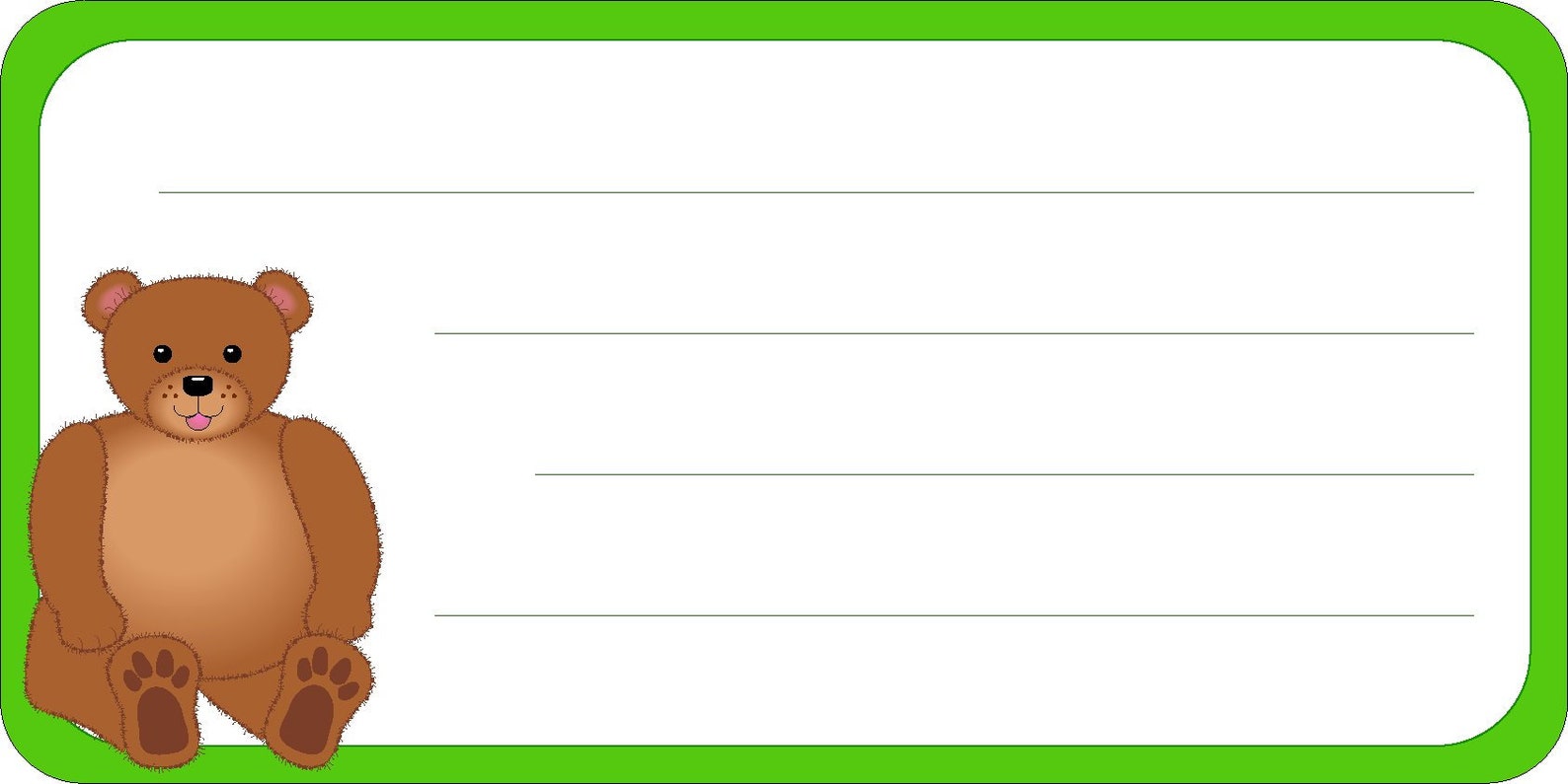 Bear Nametag/labels - Etsy