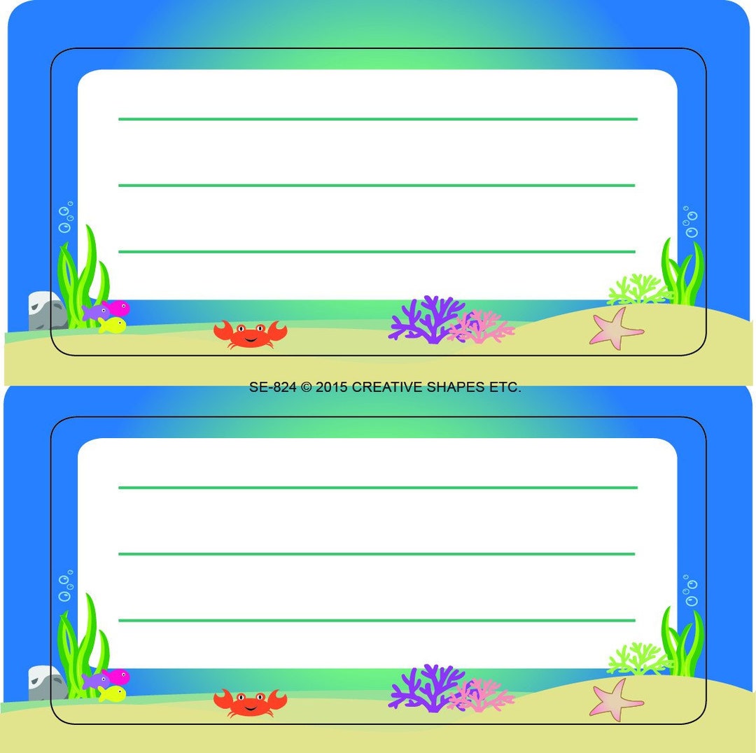 Under the Sea Nametags/labels - Etsy