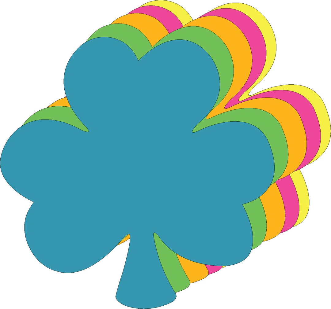 Bright Neon Cut-outs- Assorted Color Shamrock - Etsy