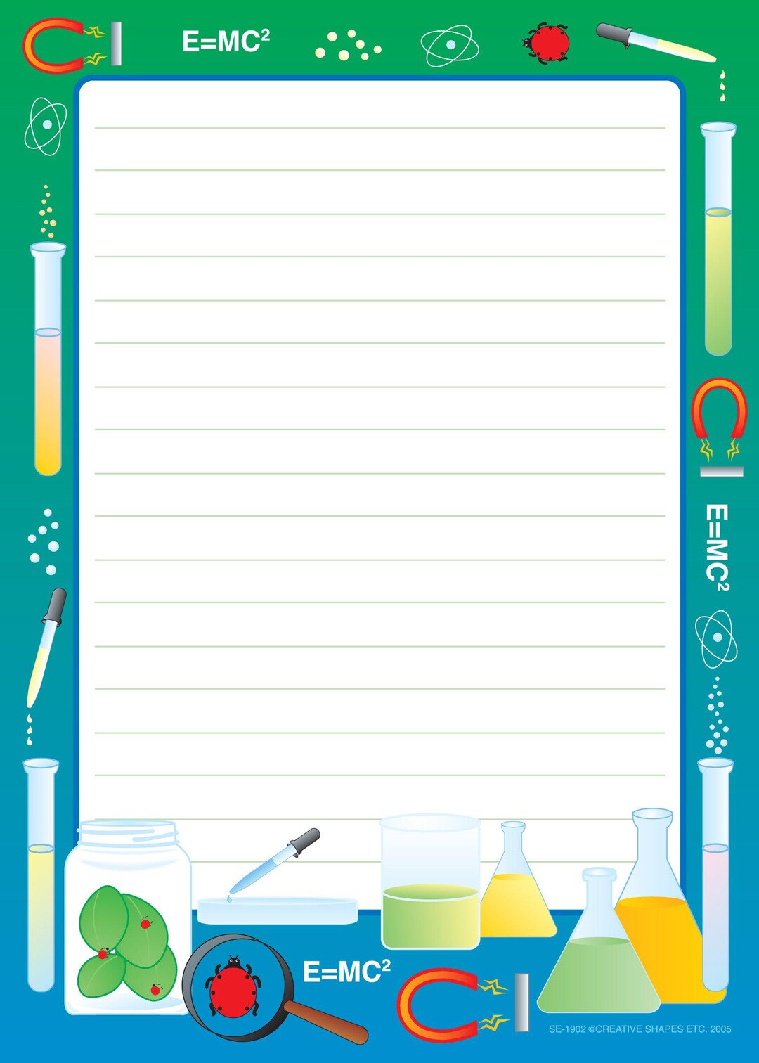 SHAPES ETC. Large Notepad - Science Lab / Lined - Etsy