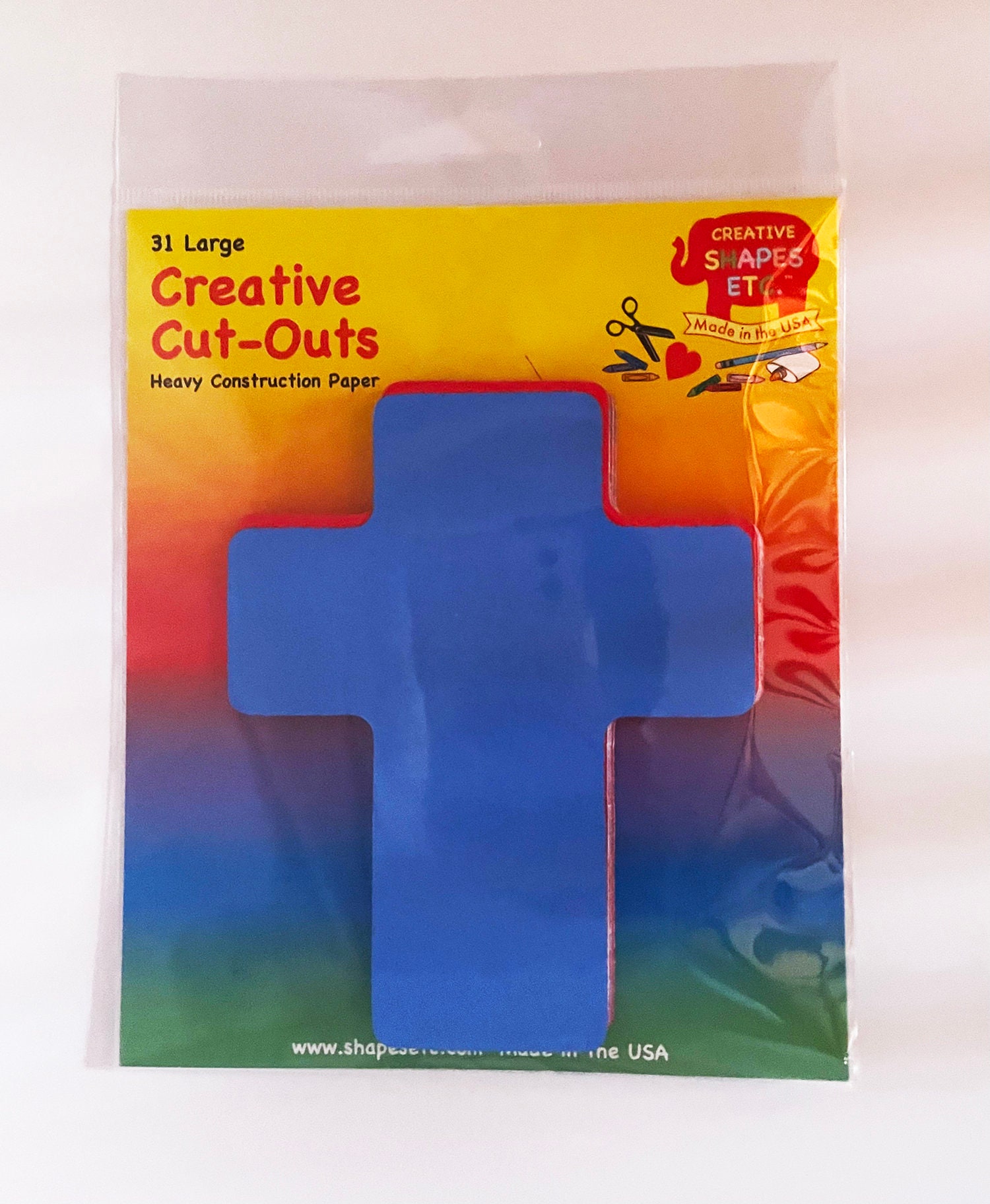 Creative Cut-outs Assorted Color Cross - Etsy