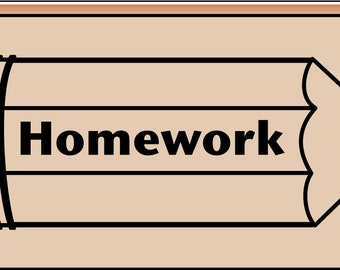 Homework Stamp - Etsy