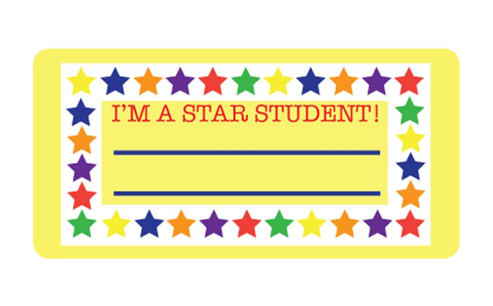 Star Student Name Tags - Self-adhesive, Lined - 36 Pack - Etsy