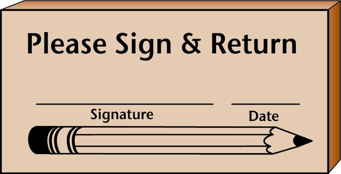Teacher's Stamp - Sign and Return - Etsy