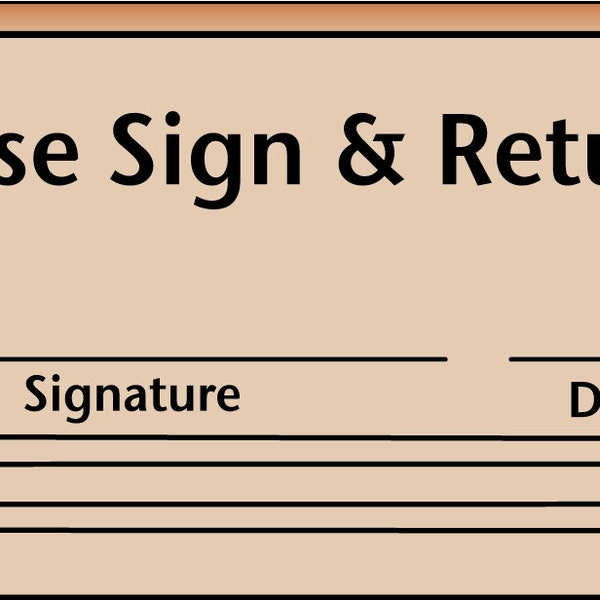 Sign Return Stamp - Etsy