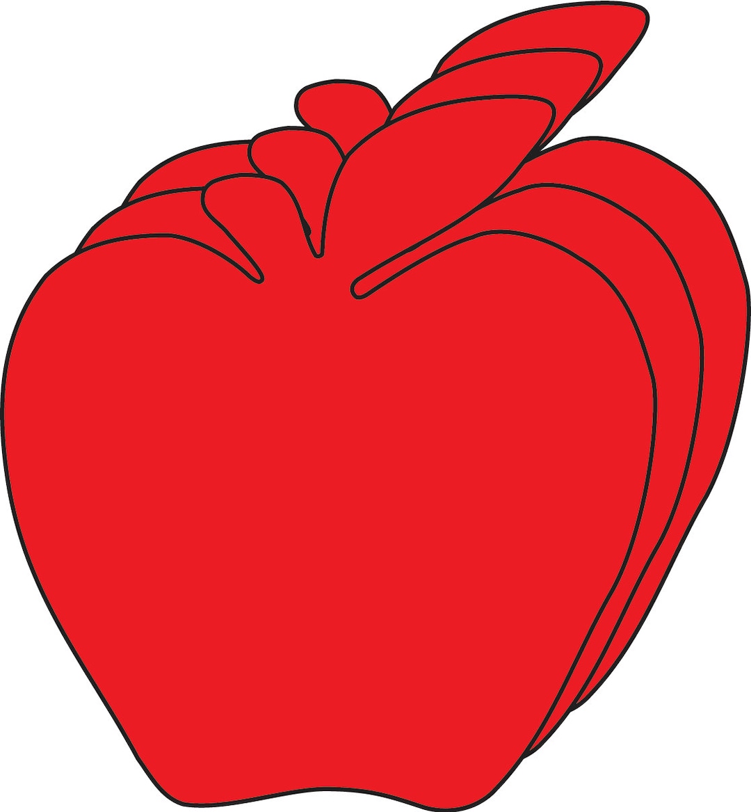 Creative Foam Cut-outs - Single Color Red Apple - Etsy