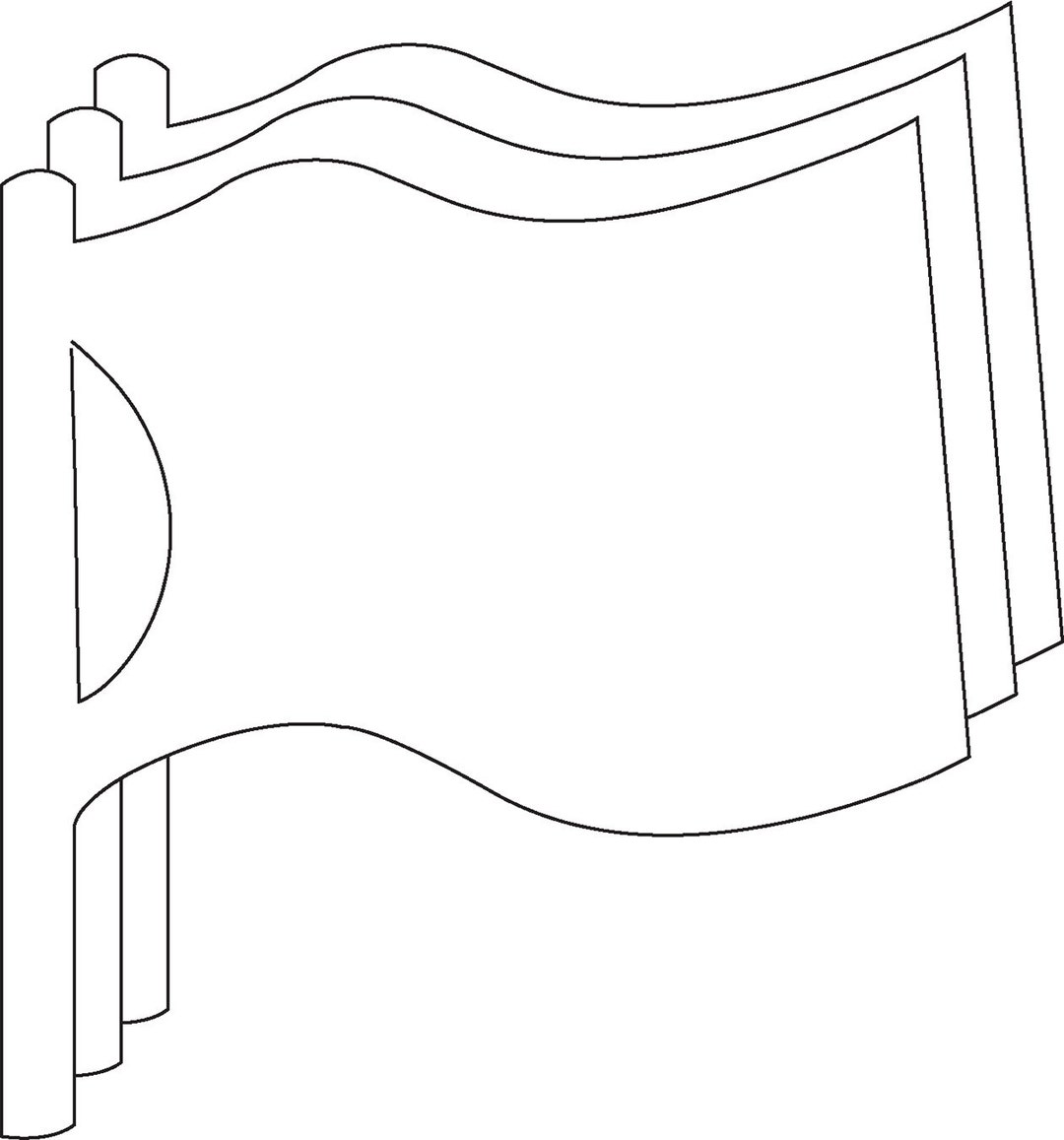 Creative Cut-outs -single Color Flag - Etsy