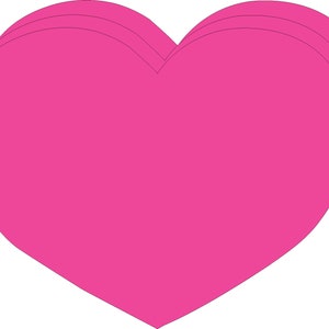 Bright Neon Cut-outs- Single Color Pink Heart - Etsy