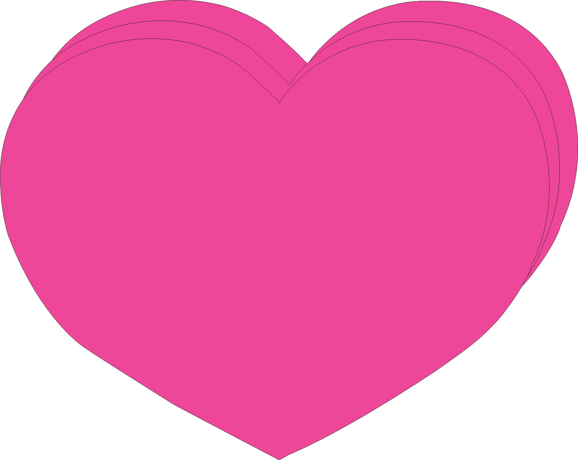 Bright Neon Cut-outs- Single Color Pink Heart - Etsy