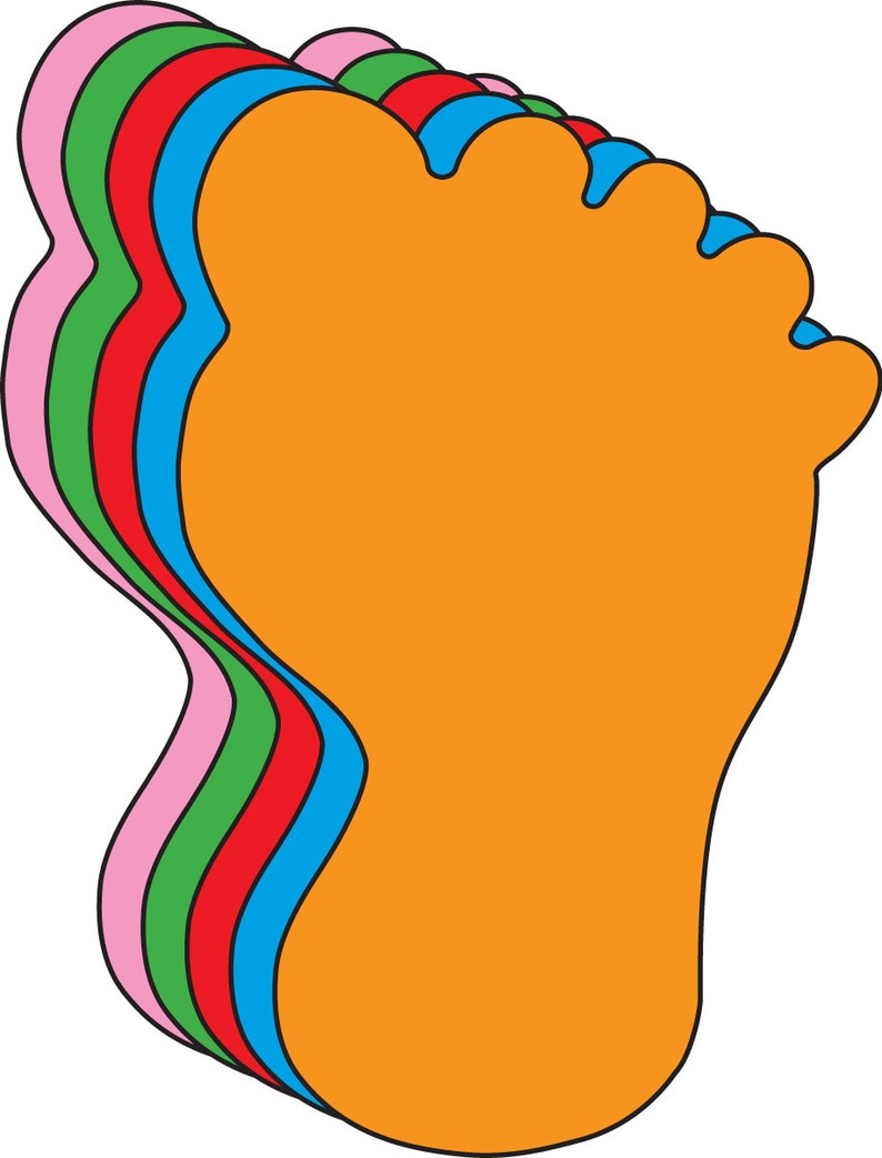 Creative Cut-outs - Assorted Color Foot - Etsy