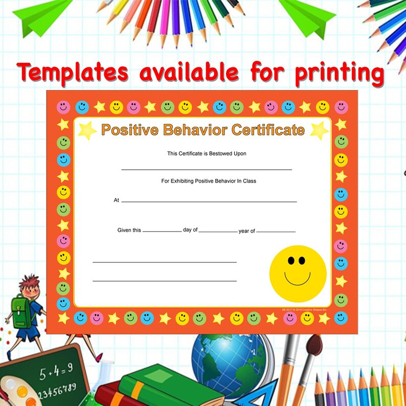 Positive Behavior Certificates: Student Classroom Awards (30 Count ...