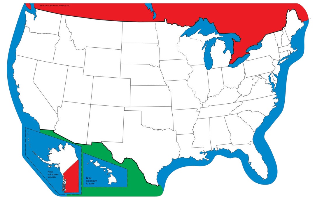 Unlabeled U.S. Practice Map - Etsy