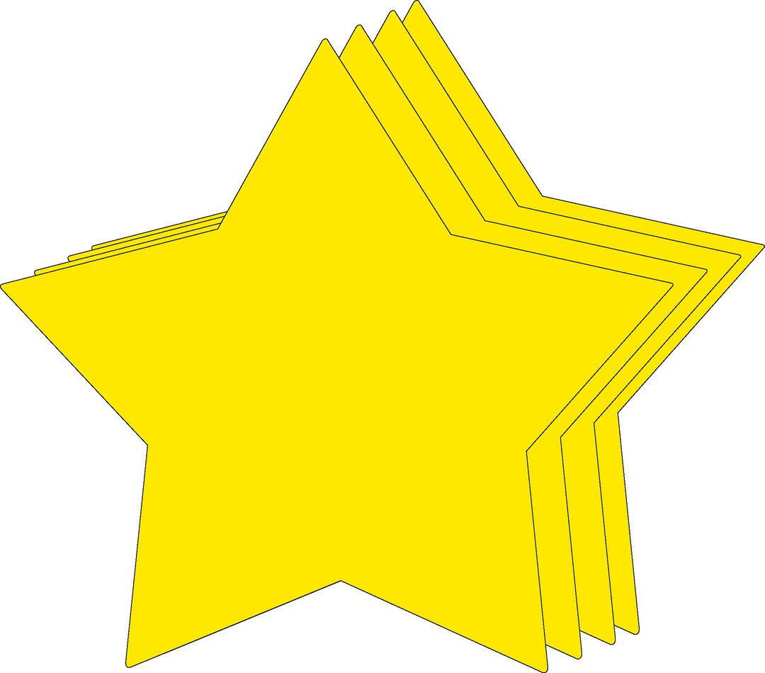 Die-cut Magnetic - Super Single Color Star - Etsy