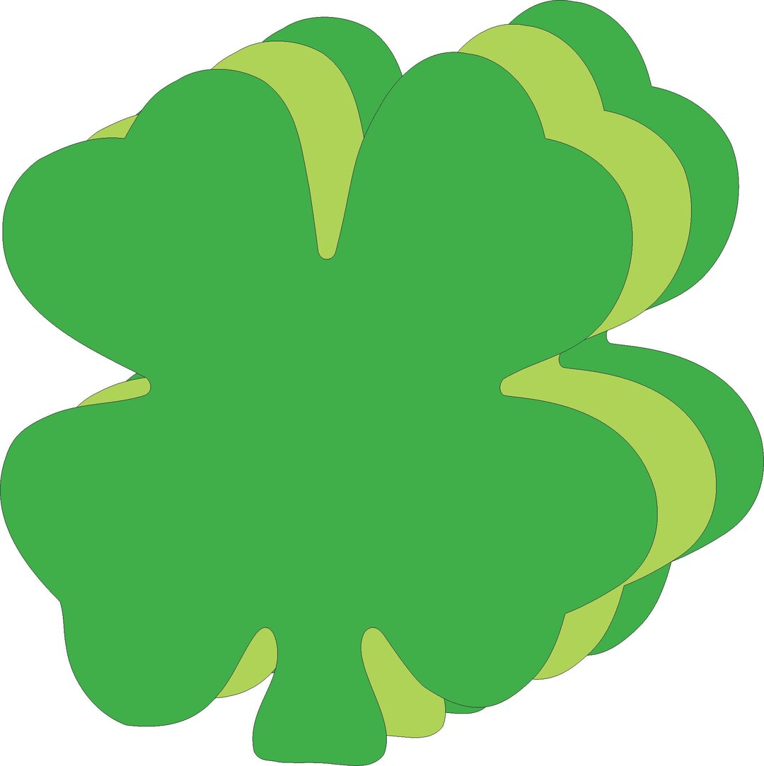 Super Cut-outs - Assorted Green Four Leaf Clover - Etsy