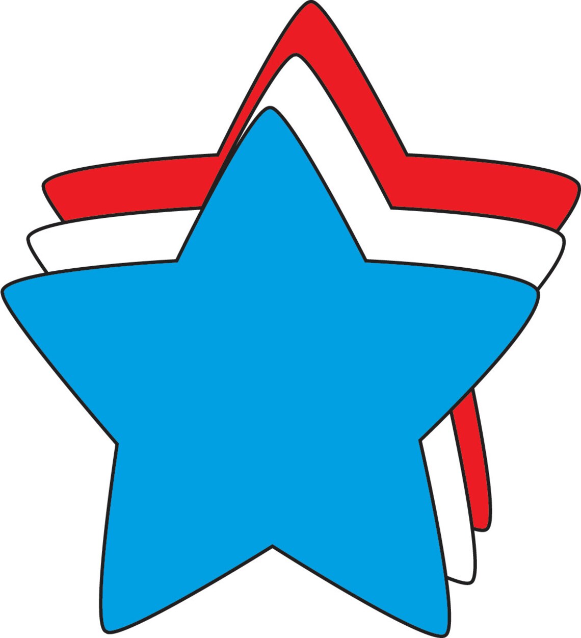 Creative Foam Cut-outs Tri Color Star - Etsy