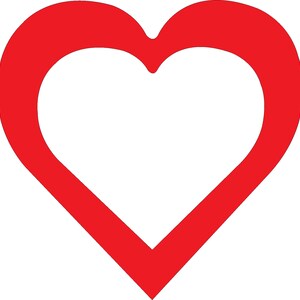 Creative Cut-outs - Assorted Color Open Heart - Etsy