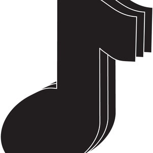 Music Note Large Single Color Creative Cut-outs - Etsy