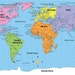 Labeled World Practice Map - Etsy Canada