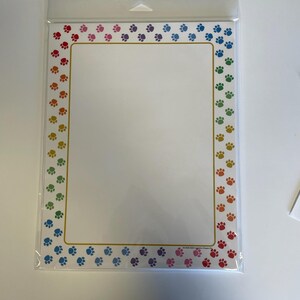 Paw Print Designer Paper 8.5in X 11in, 50 Sheets Classroom Newsletters ...