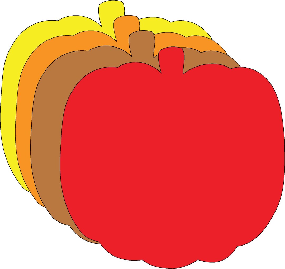 Creative Cut-outs - Assorted Color Fall Thanksgiving Pumpkin 31 Pcs ...