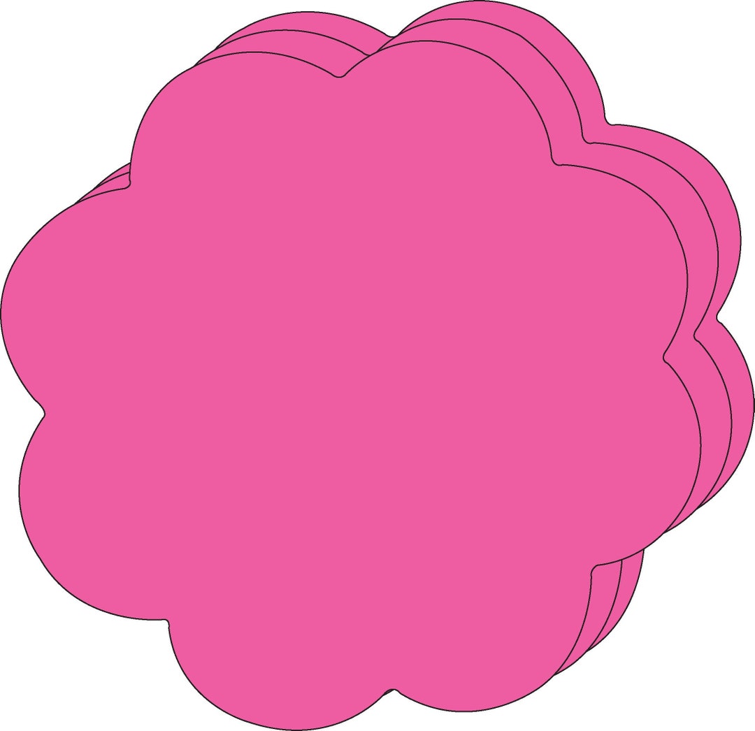 Super Cut-outs - Single Color Pink Flower - Etsy