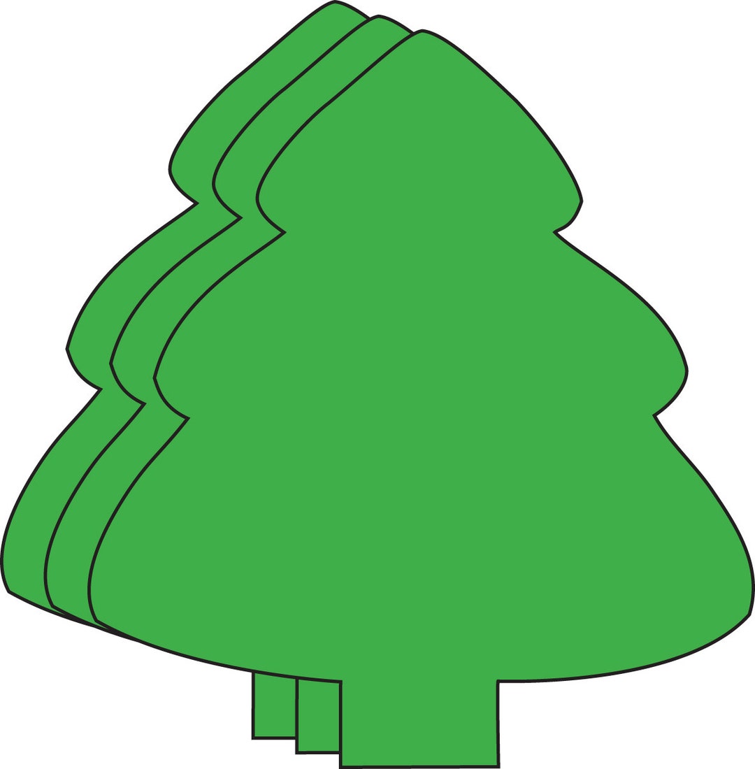 Creative Cut-outs - Single Color Evergreen Tree - Etsy