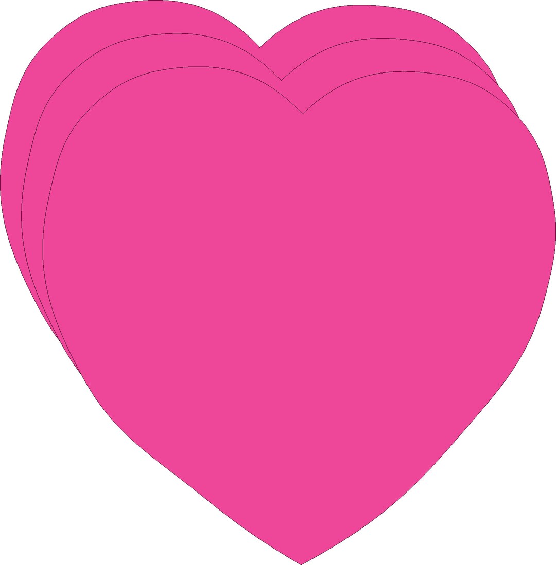 Bright Neon Cut-outs- Single Color Pink Heart 5.5in - Etsy