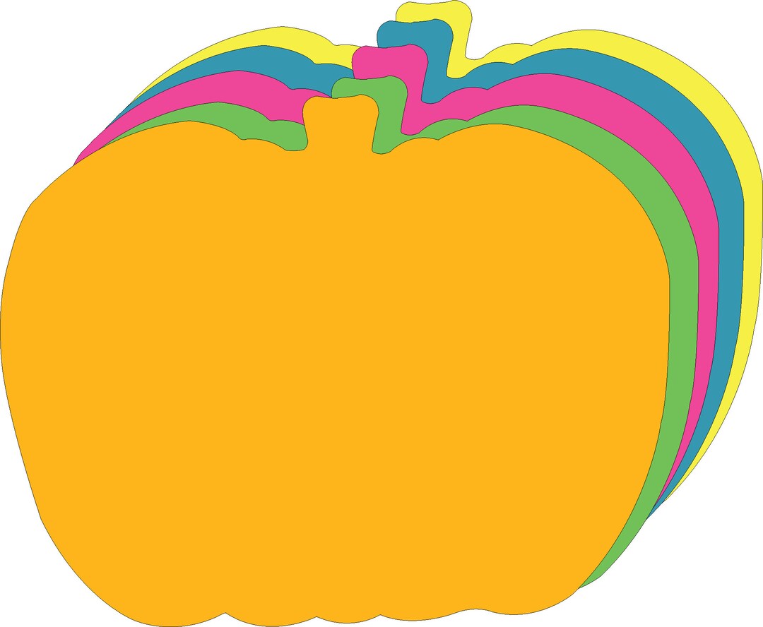 Bright Neon Cut-outs- Assorted Color Pumpkin - Etsy