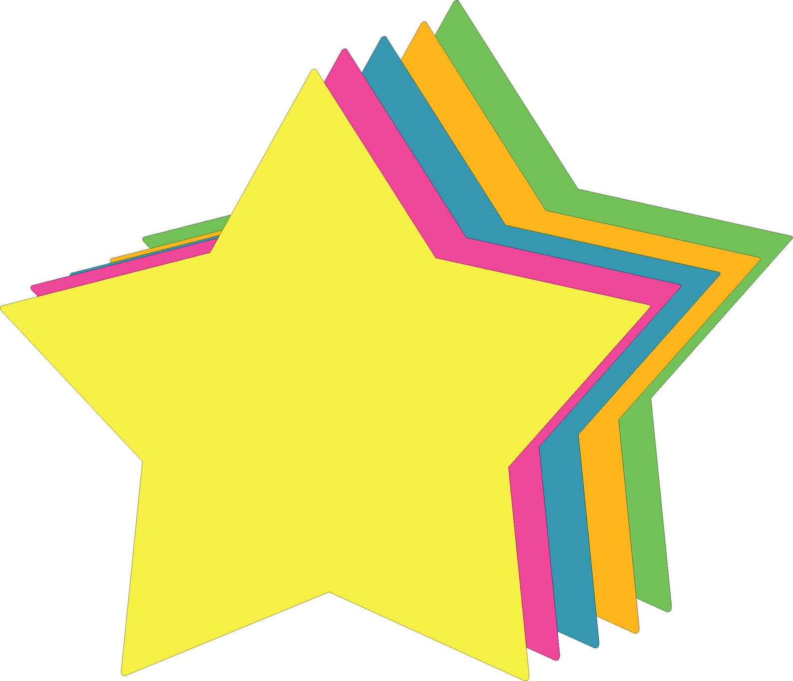 Bright Neon Cut-outs- Assorted Color Star - Etsy