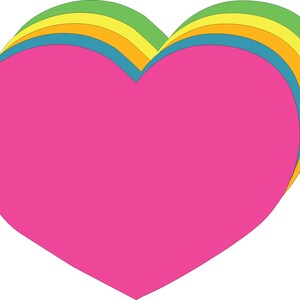 Bright Neon Cut-outs- Assorted Color Heart - Etsy