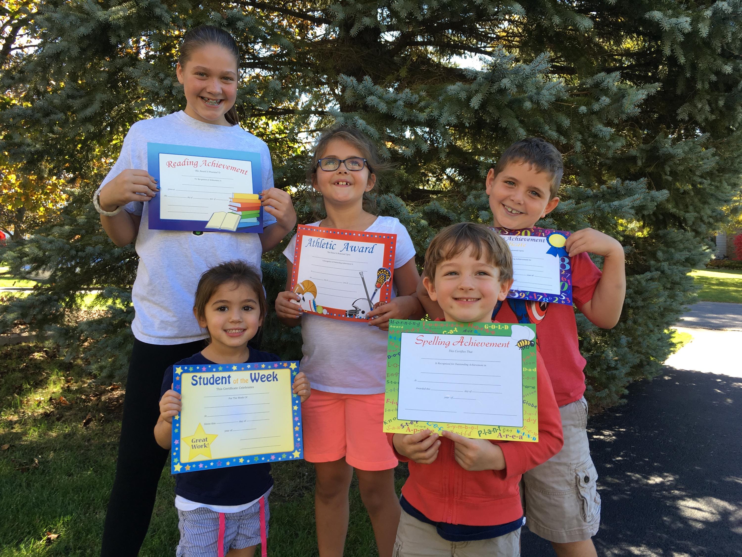Spelling Achievement Certificates: Classroom Awards (30 Count,11x8.5in ...