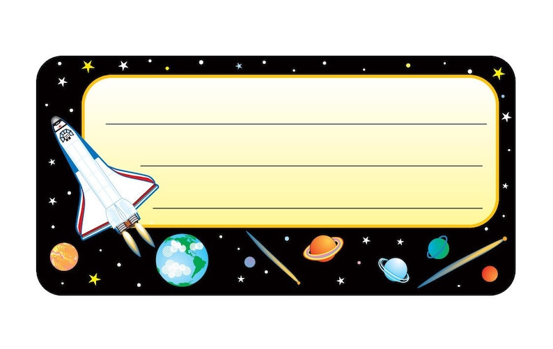 Space Nametags/labels - Etsy