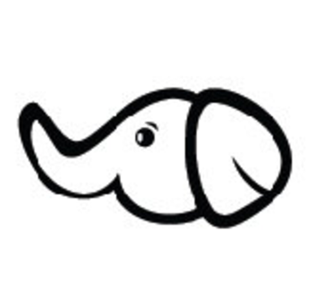 Elephant Peg Rubber Stamp - Etsy