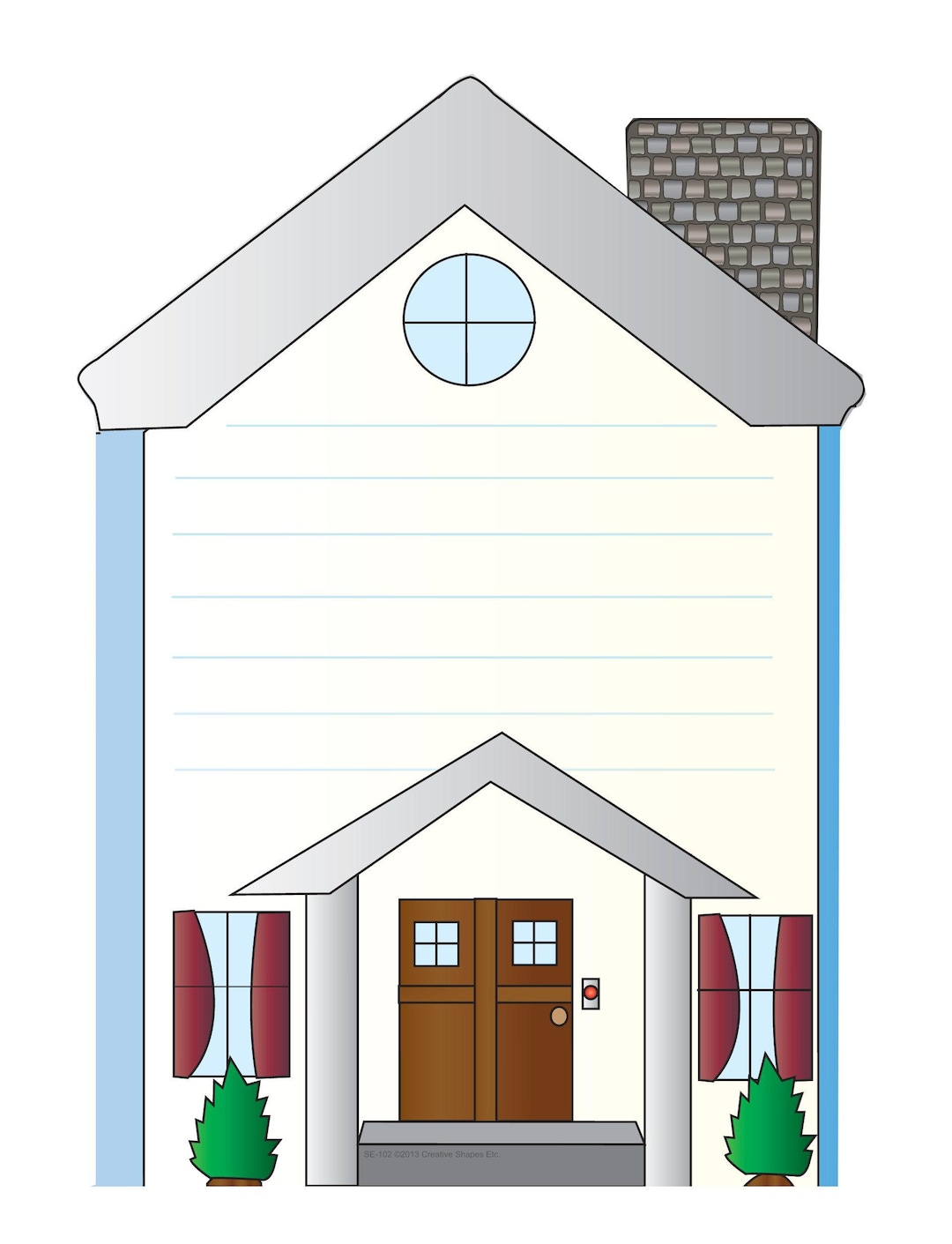 SHAPES ETC. Large Notepad - House - Etsy