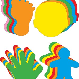 Assorted Color Body Parts Cut-out Set - Etsy