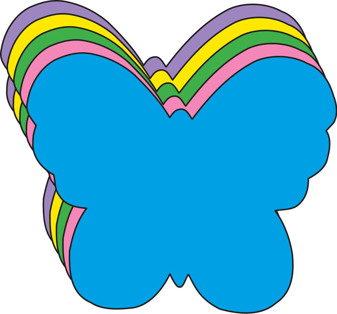 Creative Cut-outs - Assorted Color Butterfly - Etsy