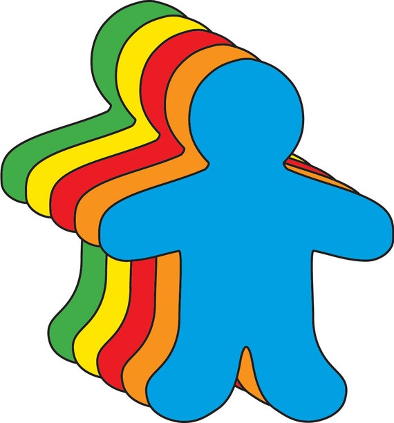 Creative Foam Cut-outs Assorted Color Person | Etsy