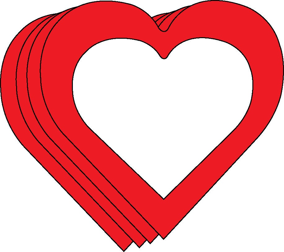 Creative Cut-outs - Medium Open Heart - Etsy