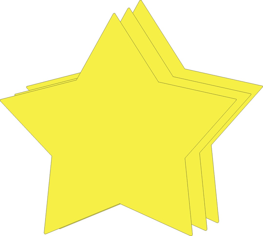 Bright Neon Cut-outs- Single Color Star - Etsy