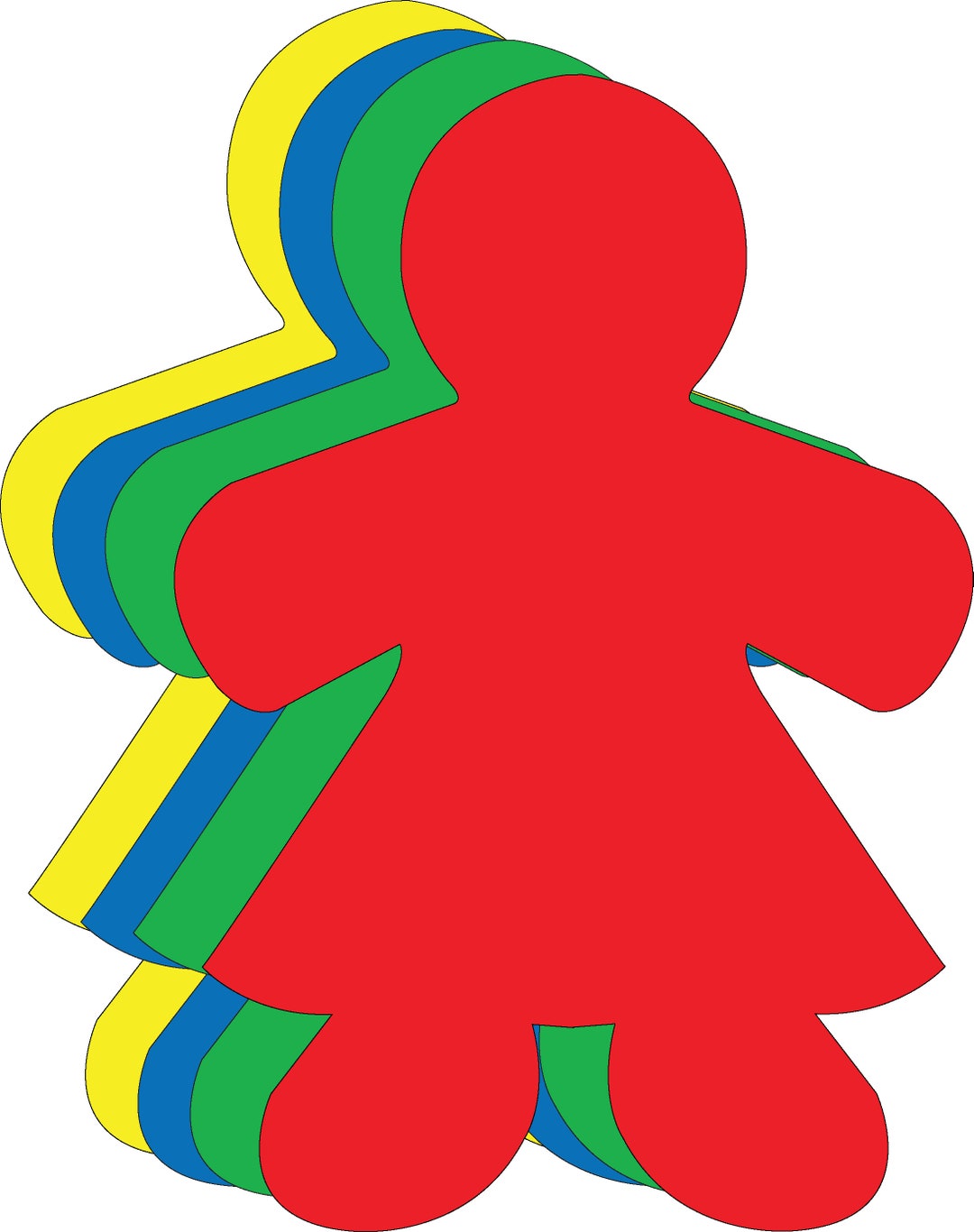 Super Cut-outs - Assorted Color Girl - Etsy