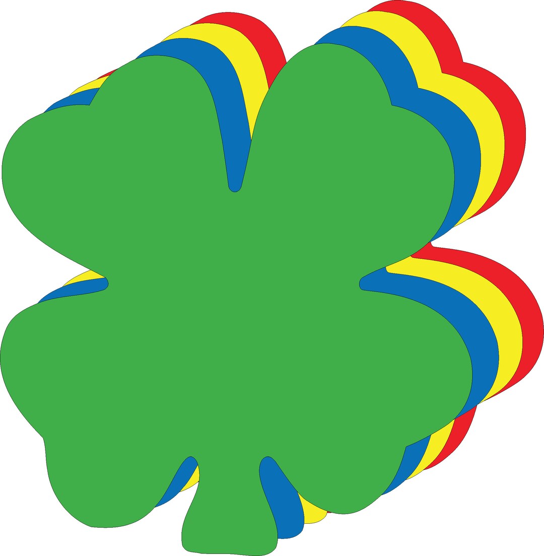 Super Cut-outs - Assorted Color Four Leaf Clover - Etsy