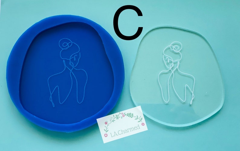 Abstract Minimalist Line Art Coaster Silicone Mold for Resin/clay - Etsy