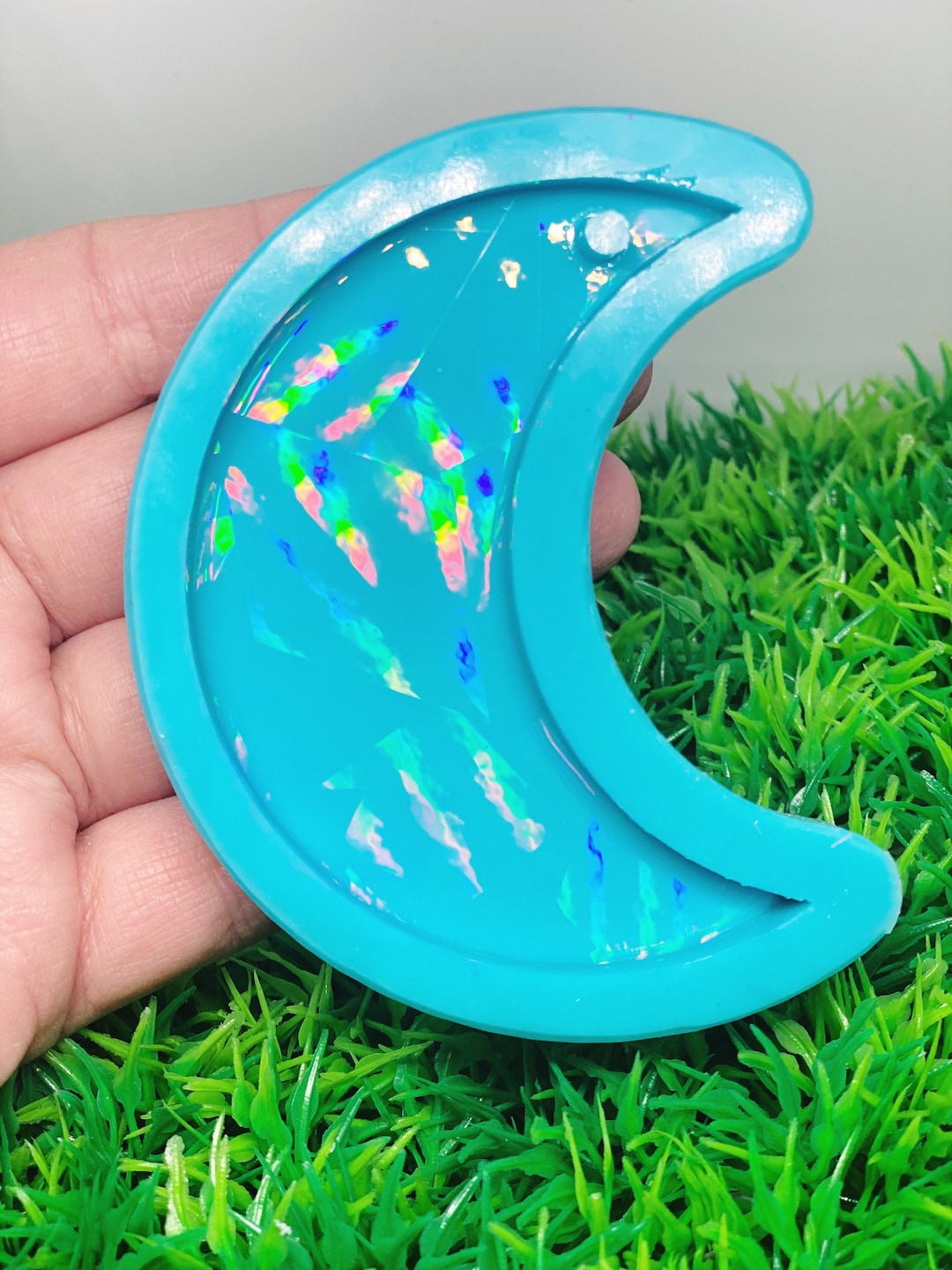 HOLO Scattered Mini-moon Silicone Mold for Casting Resin 3 Inches Tall ...