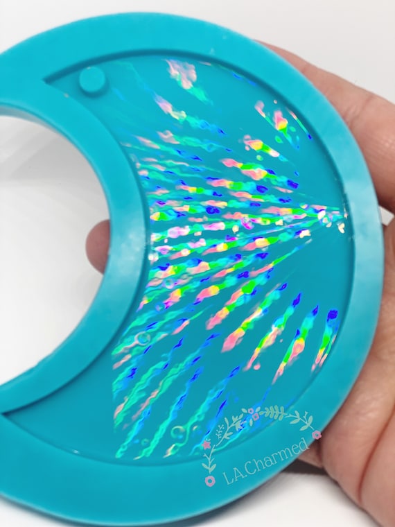 HOLOGRAPHIC Pinwheel Moon Silicone Mold for Casting Resin 4 | Etsy